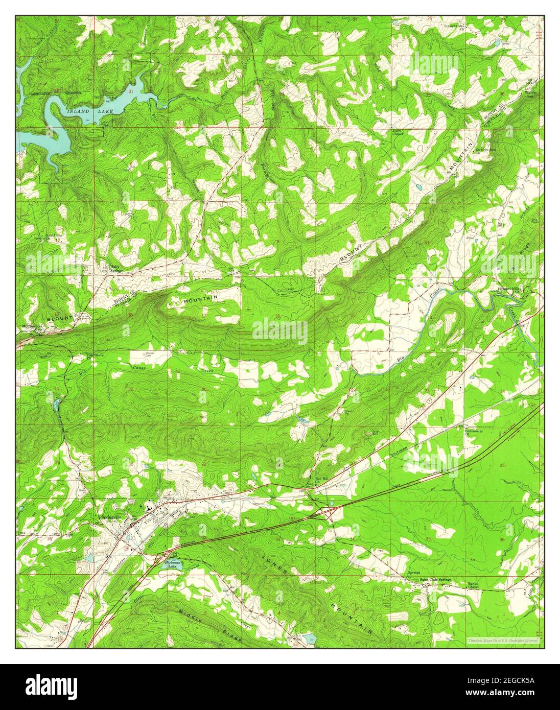 Springville map hi-res stock photography and images - Alamy