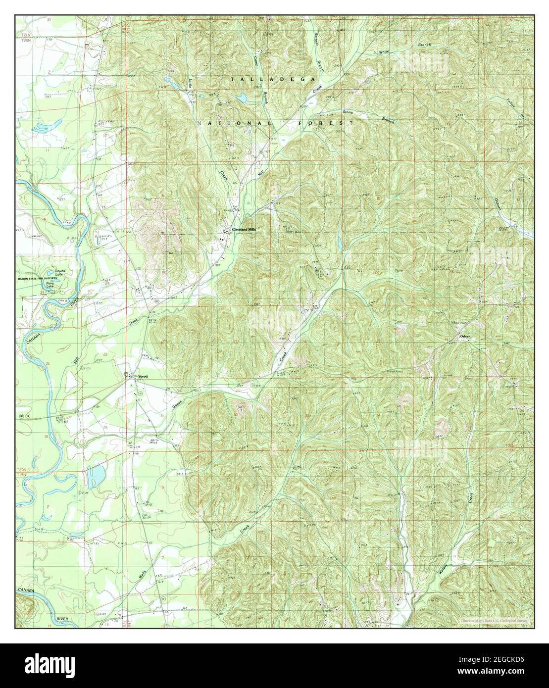 Sprott, Alabama, map 1987, 1:24000, United States of America by ...