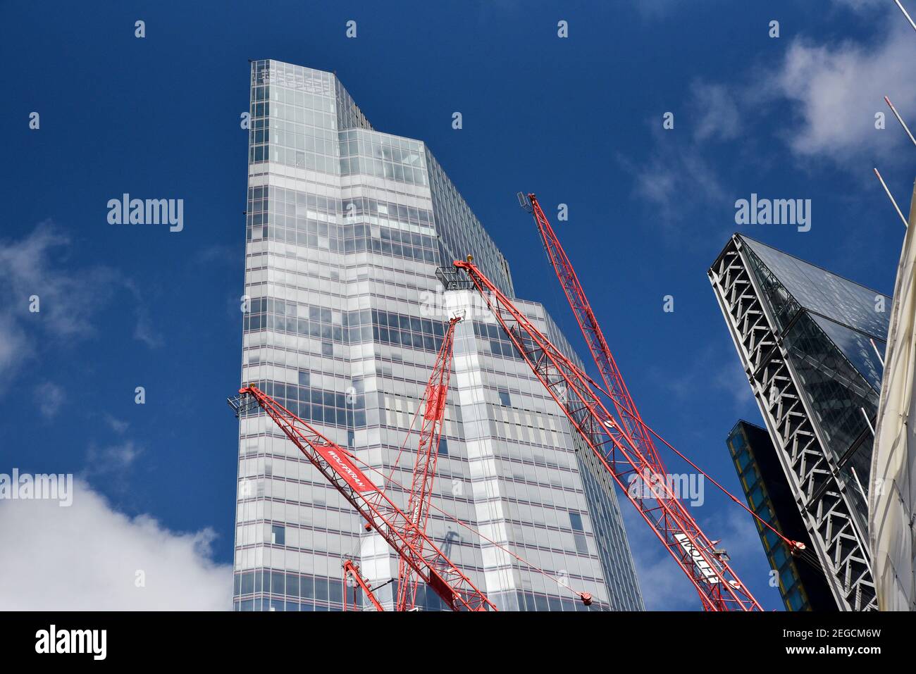 Lime Street, City of London, UK. 18th Feb 2021. The new 8 Bishopsgate ...