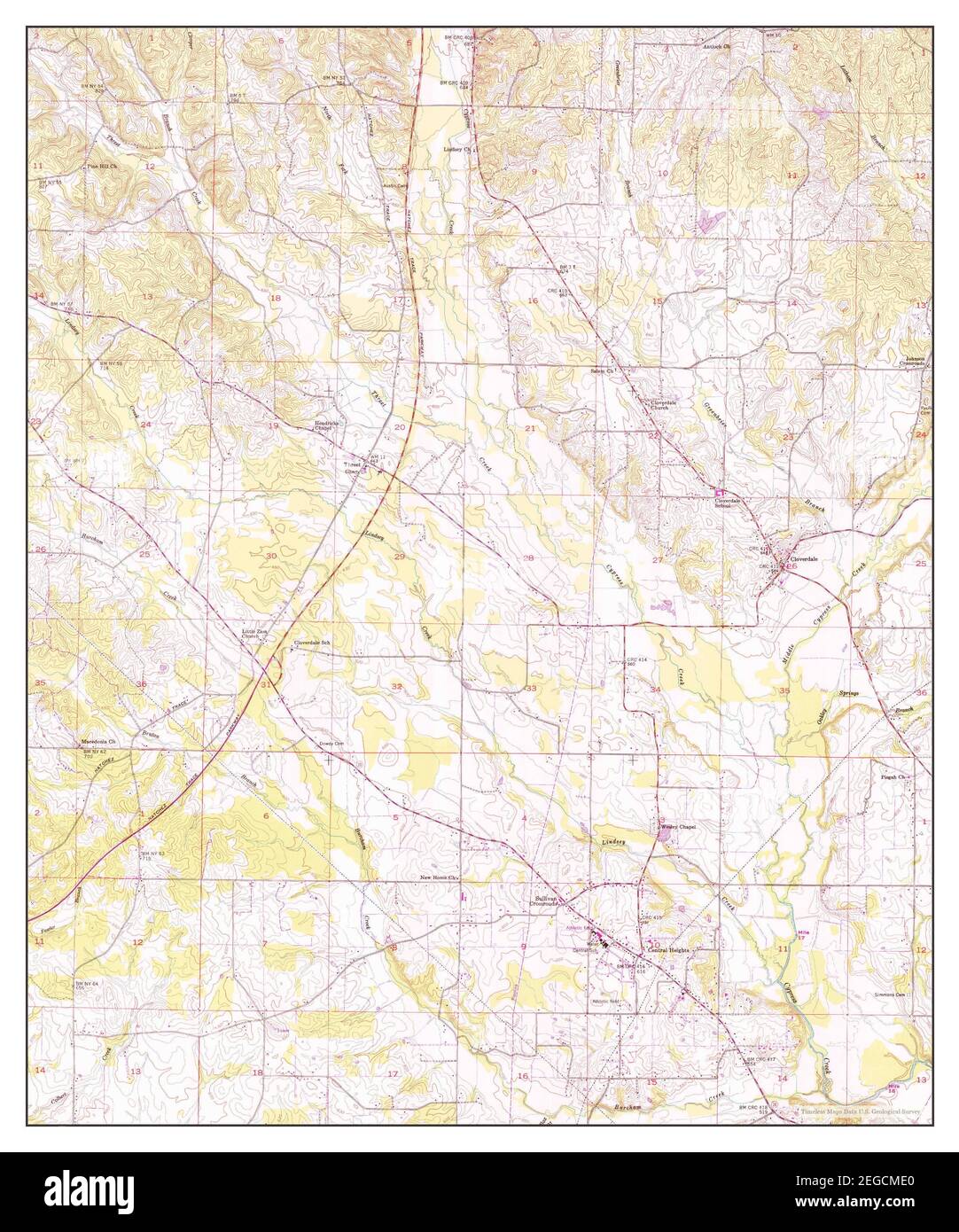 Threet, Alabama, map 1954, 1:24000, United States of America by ...