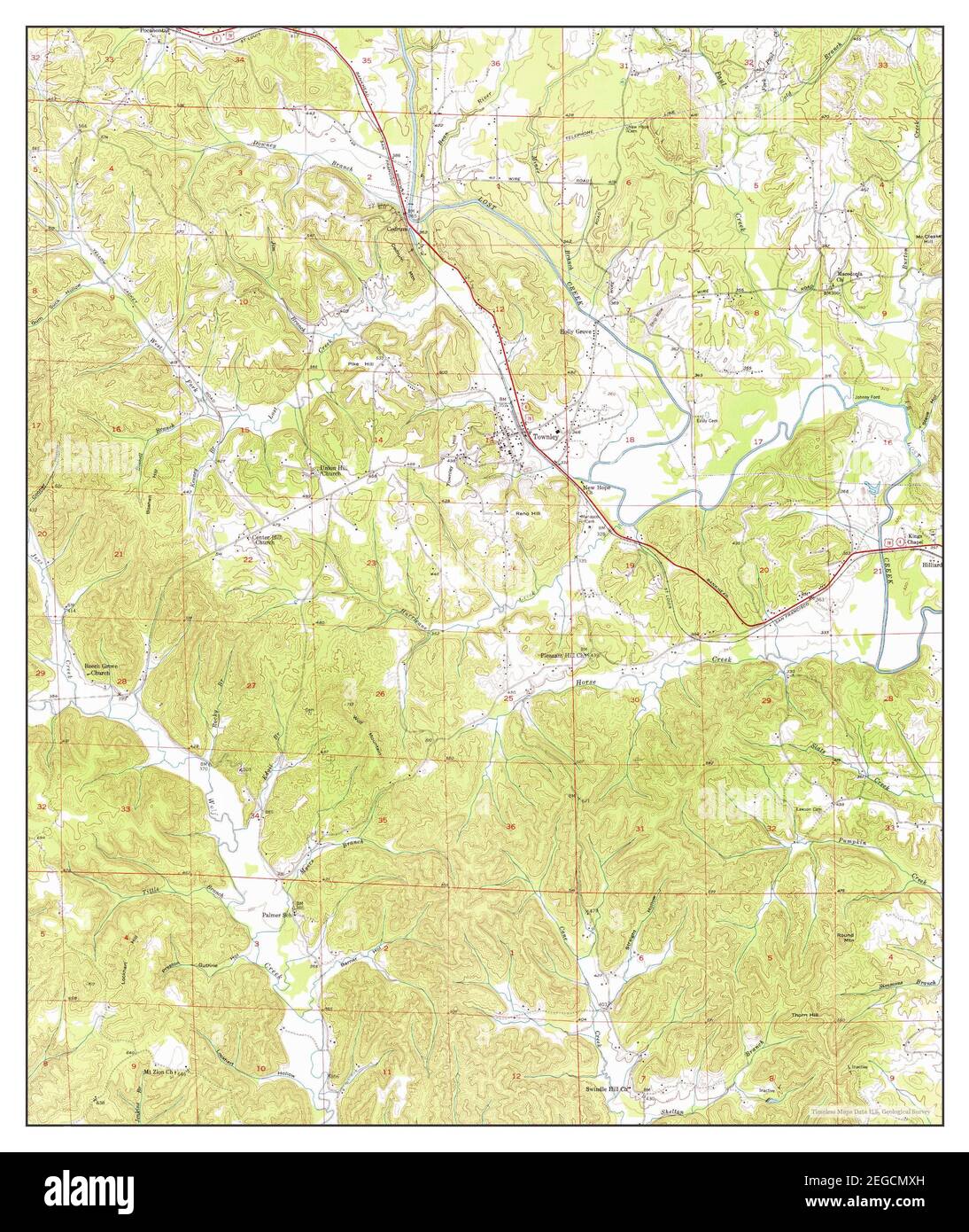 Townley, Alabama, map 1949, 1:24000, United States of America by ...