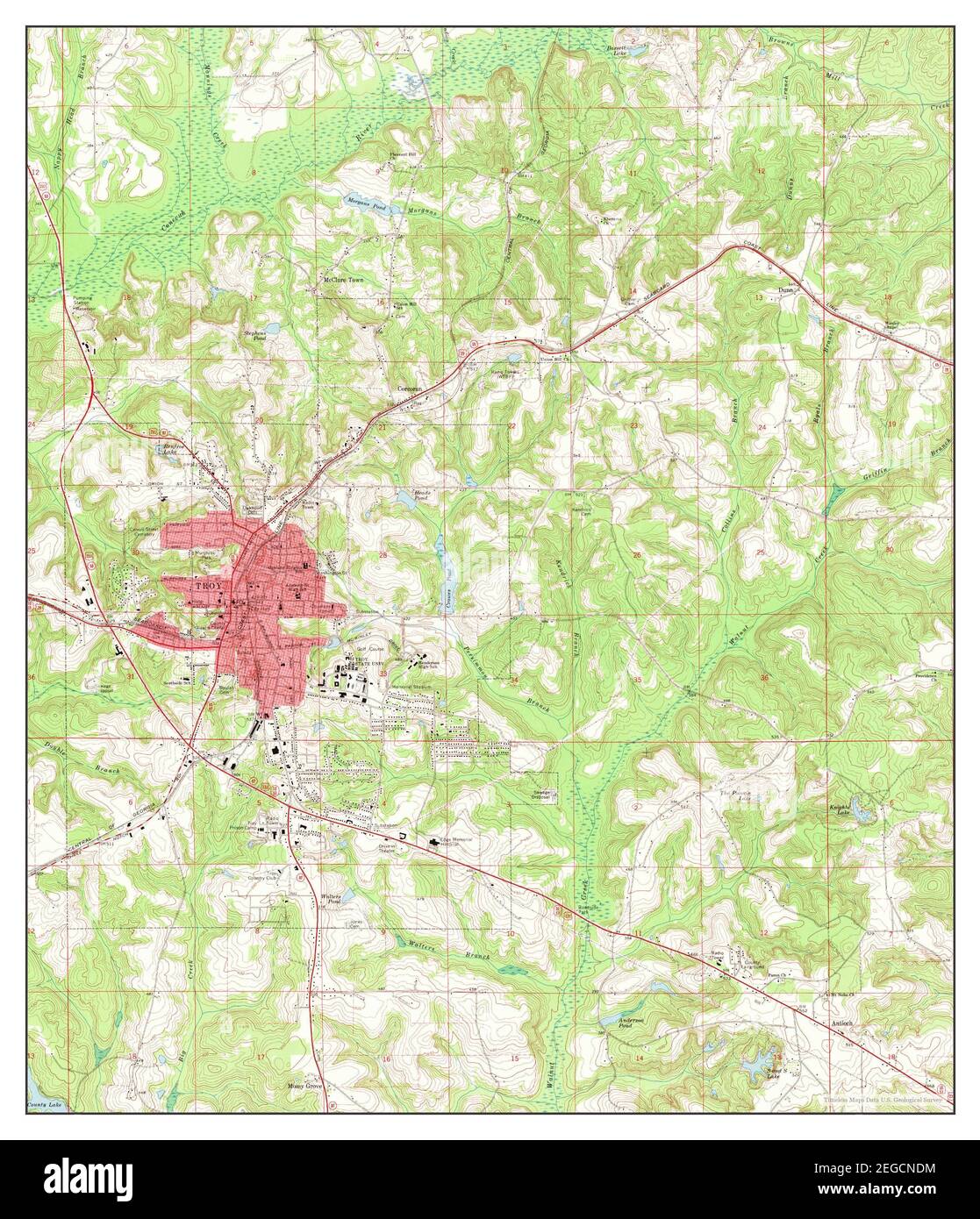 Troy alabama map Cut Out Stock Images & Pictures - Alamy