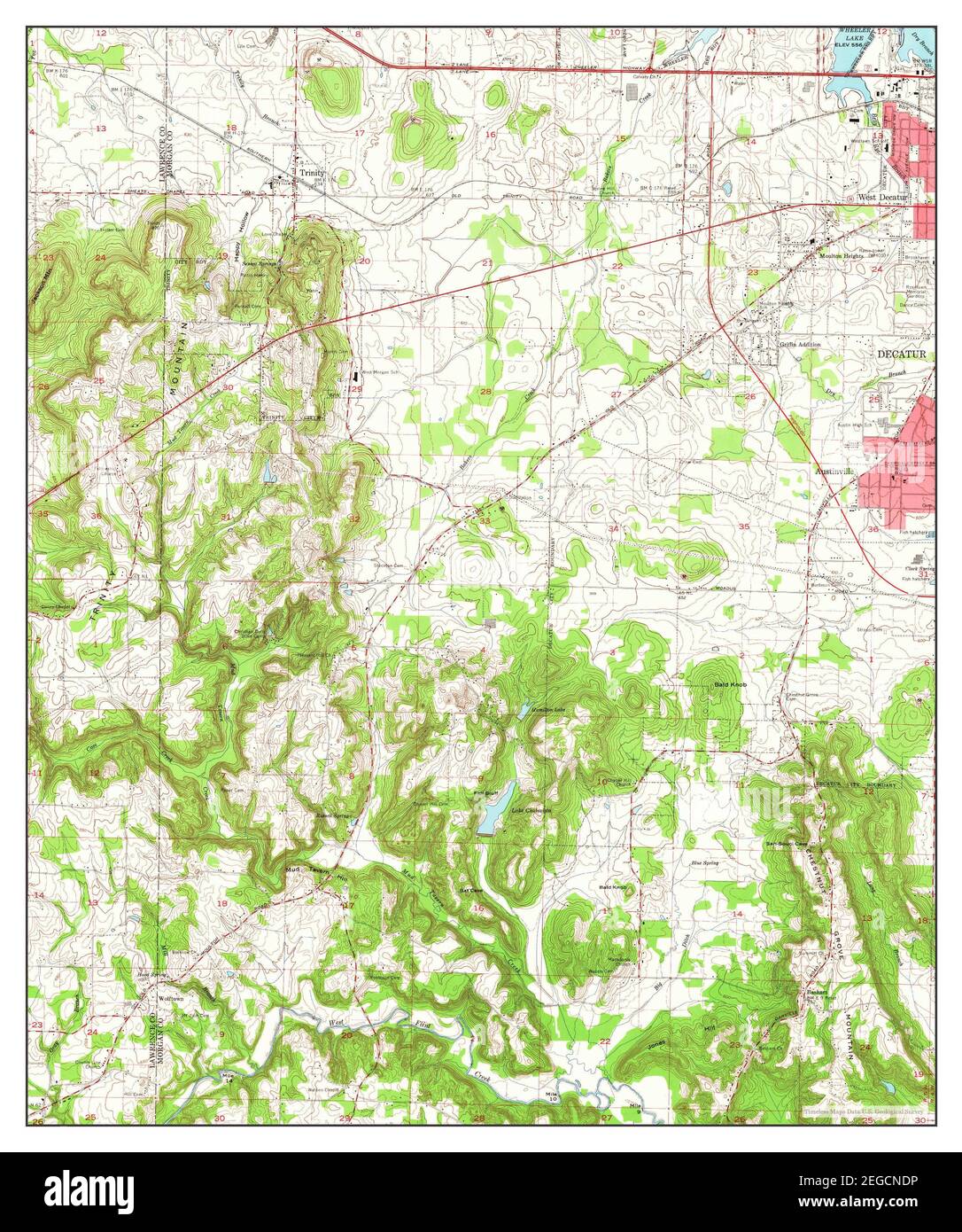 Trinity, Alabama, map 1963, 1:24000, United States of America by ...