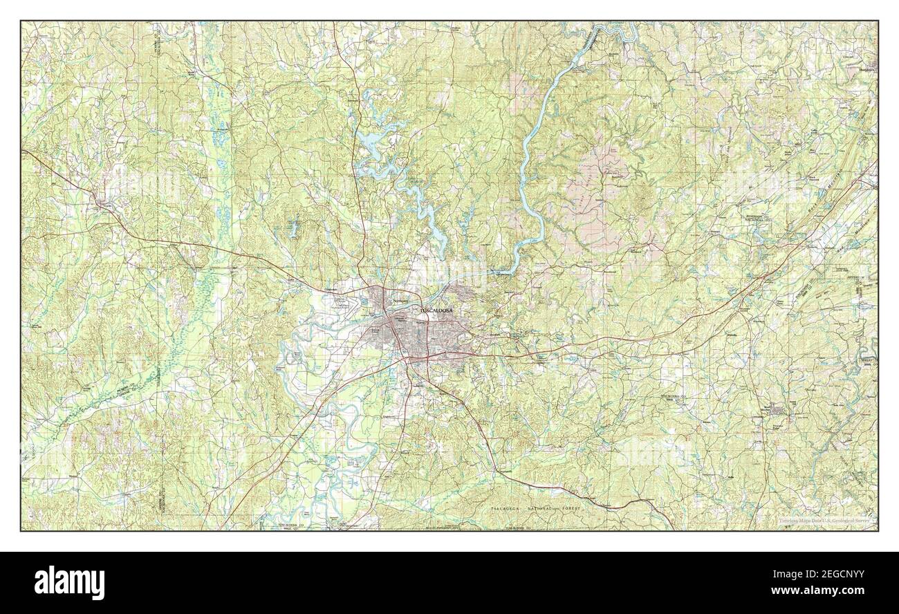Tuscaloosa map hi-res stock photography and images - Alamy