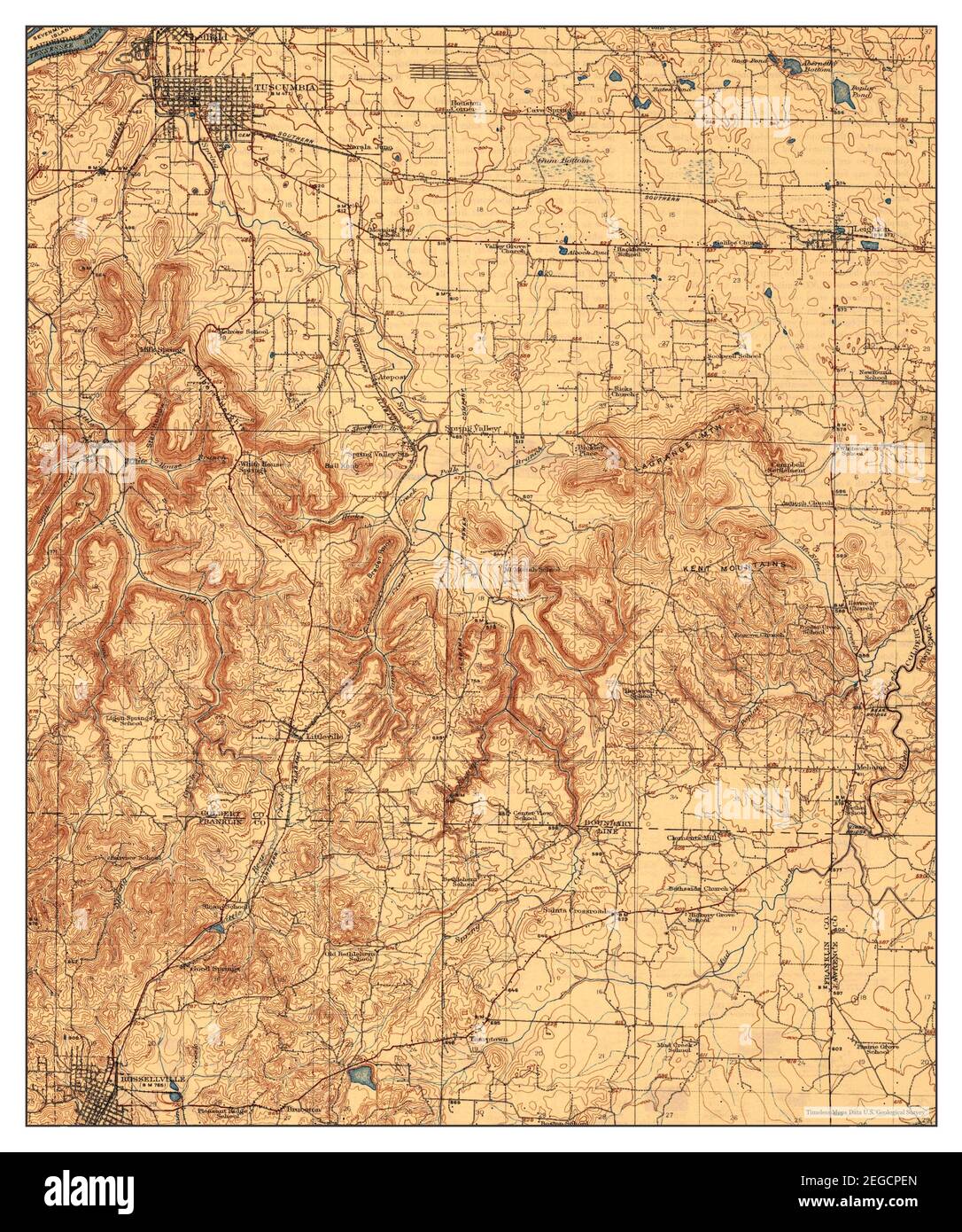 Tuscumbia map hi-res stock photography and images - Alamy