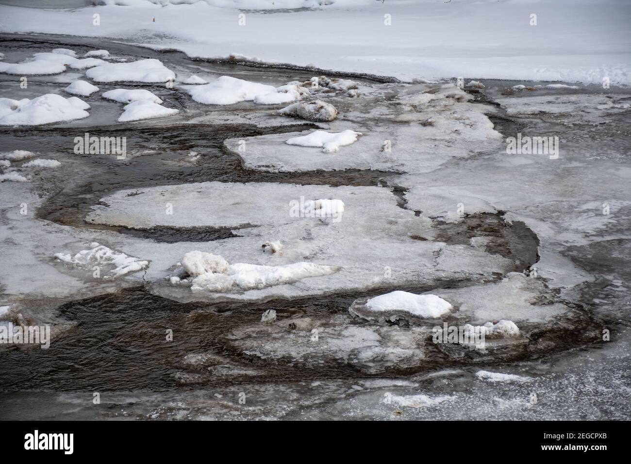 Snow melting into river hi-res stock photography and images - Alamy