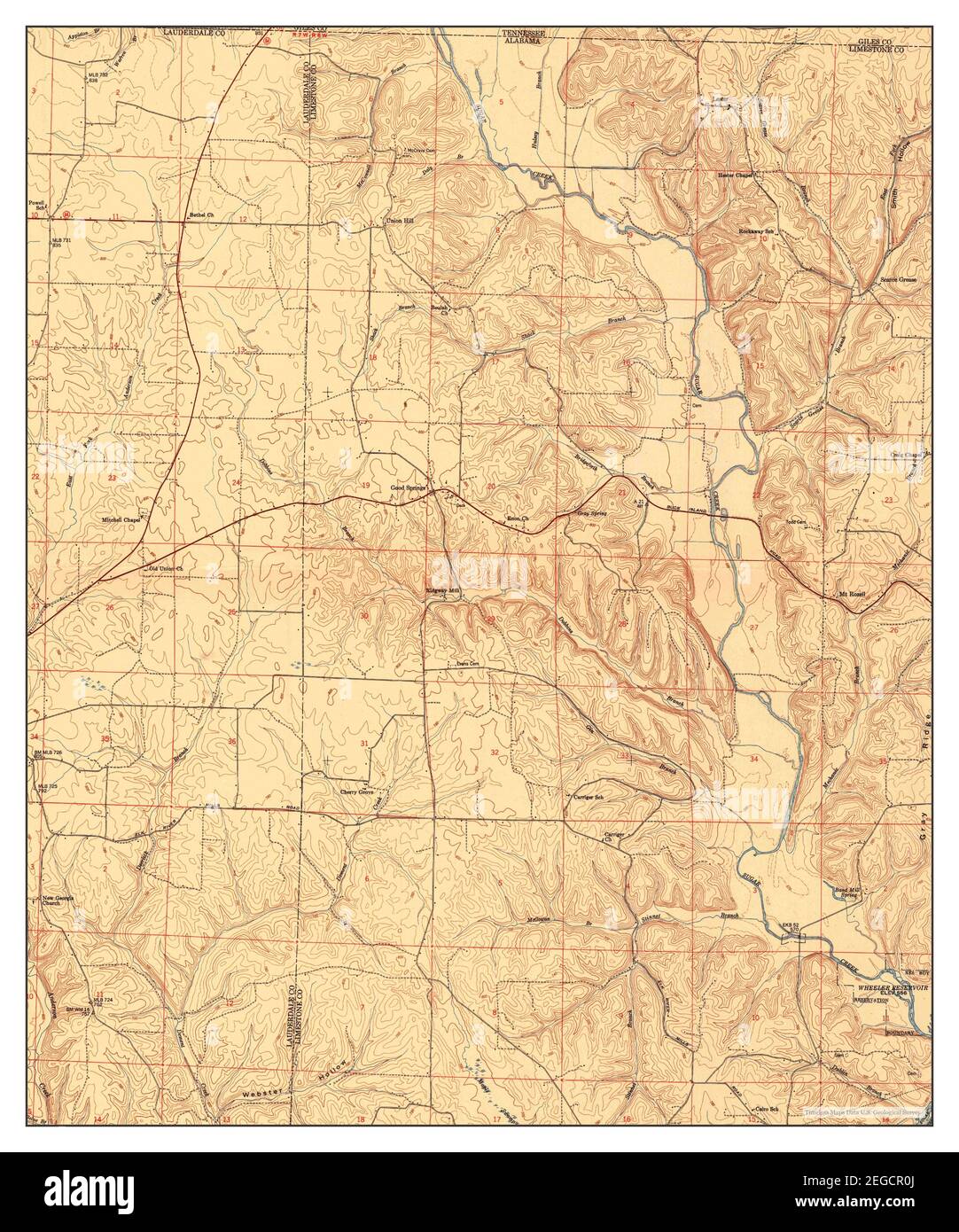 Union Hill, Alabama, map 1951, 1:24000, United States of America by ...