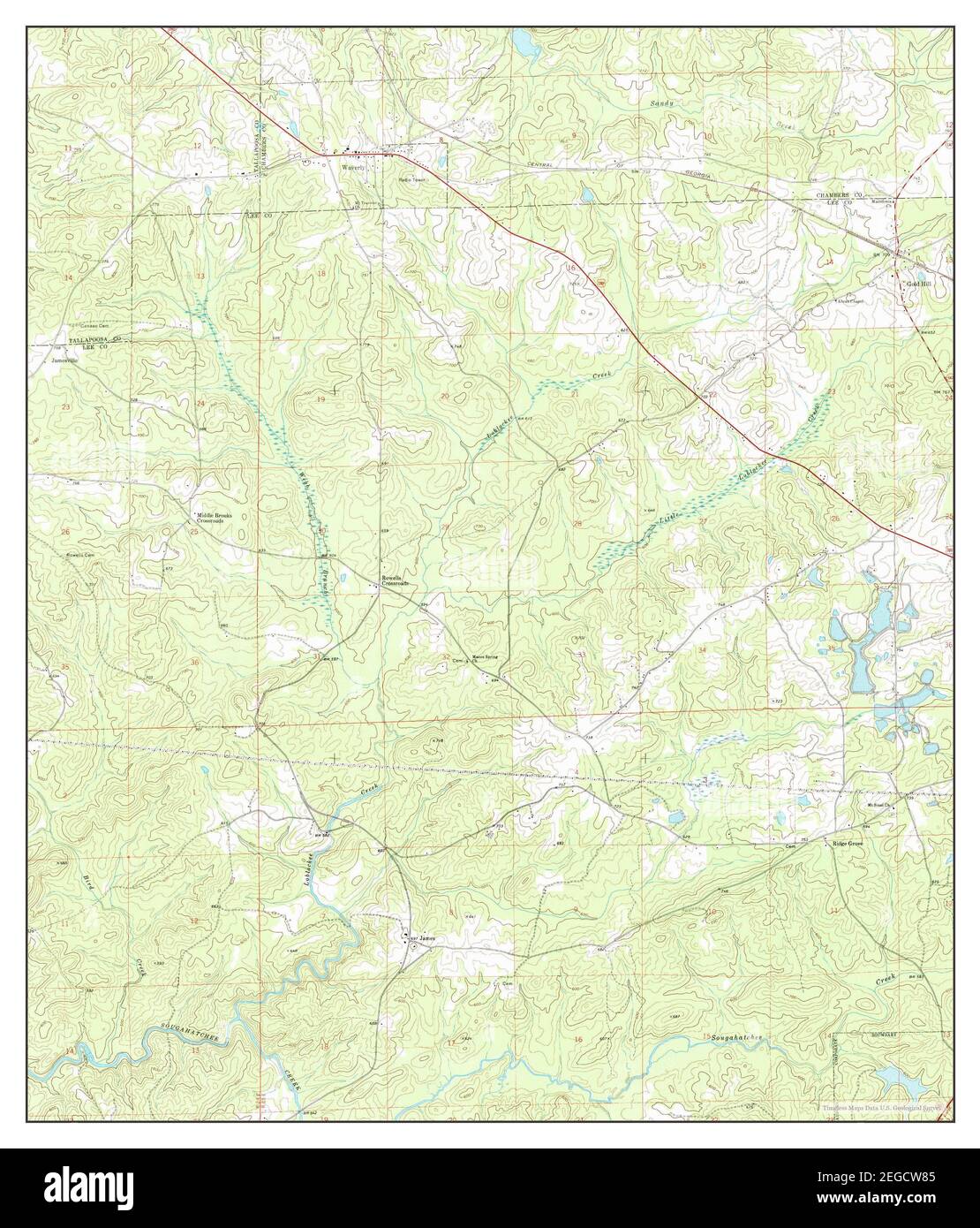 Waverly, Alabama, map 1971, 1:24000, United States of America by ...