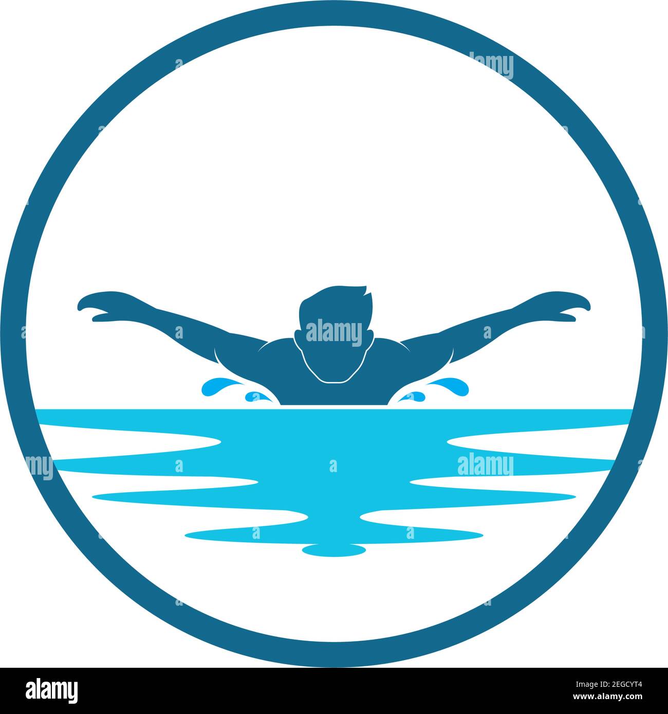 Butterfly Swimmer Graphic