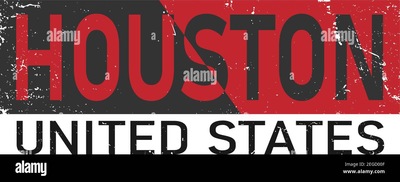 Houston red typography design vector, for t-shirt, poster and other ...