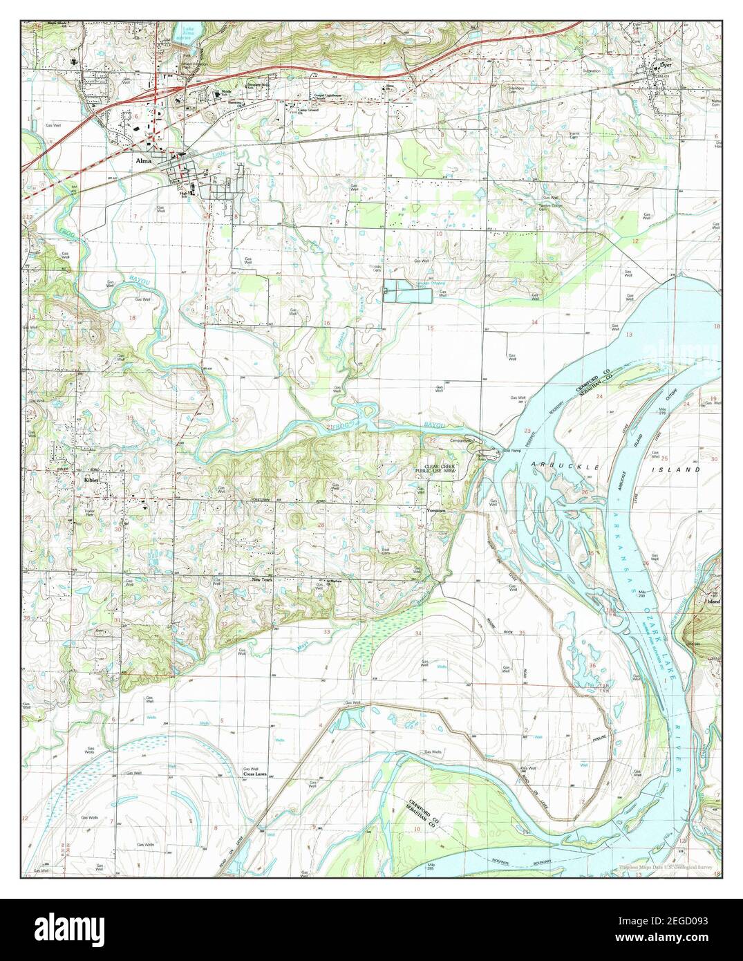 Alma, Arkansas, map 1987, 1:24000, United States of America by Timeless ...