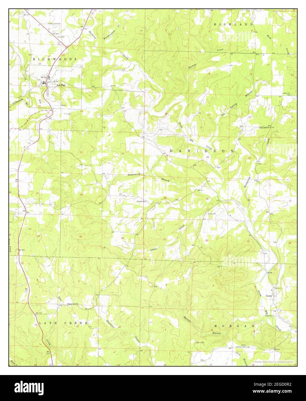 Ash Flat, Arkansas, map 1962, 1:24000, United States of America by ...