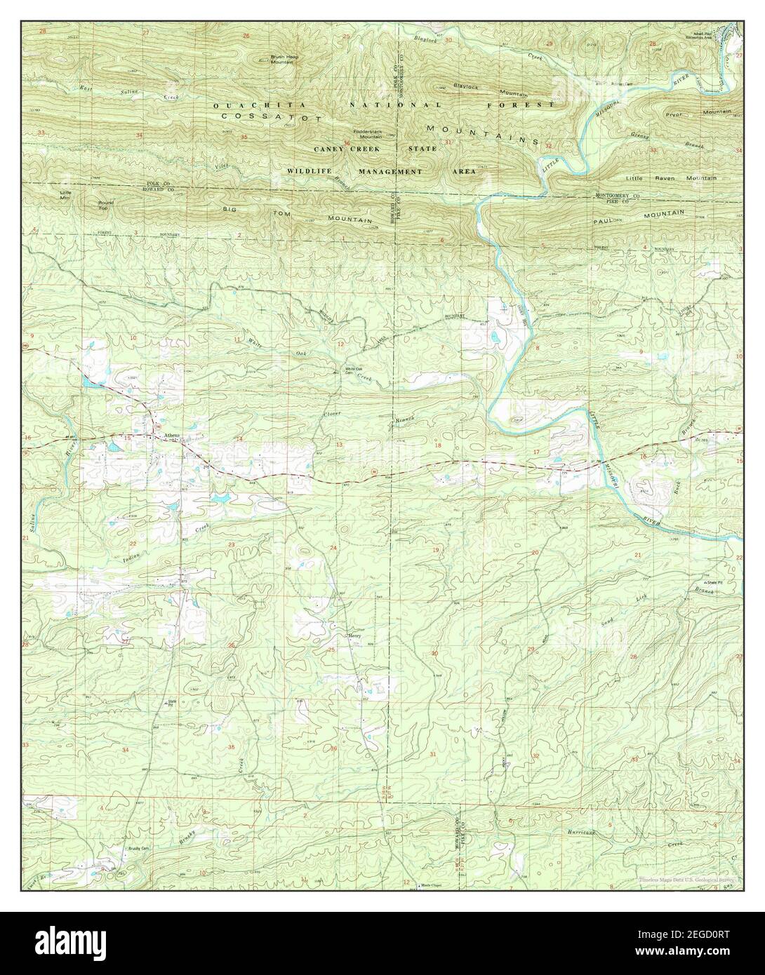 Athens arkansas map hi-res stock photography and images - Alamy