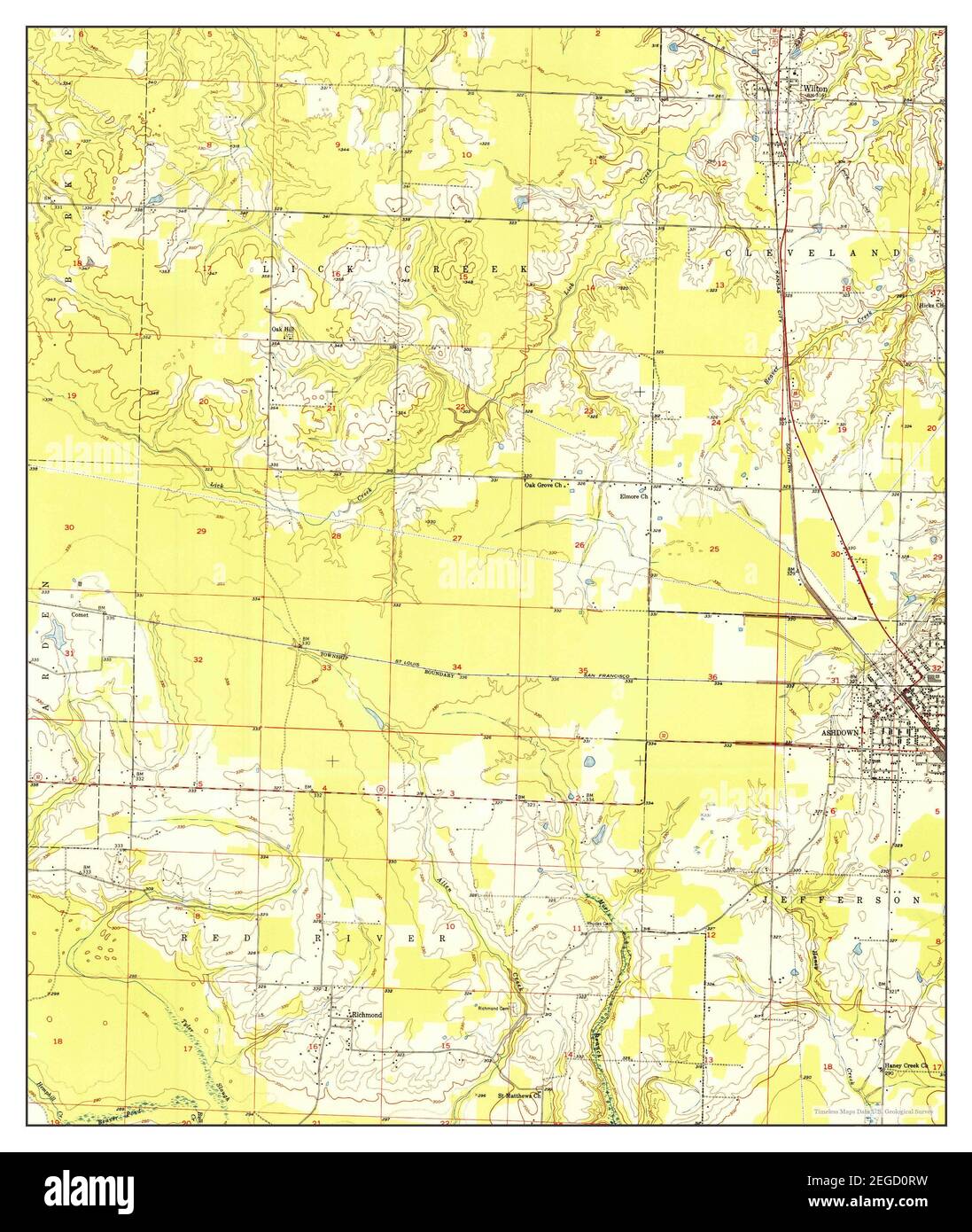 Ashdown arkansas map hi-res stock photography and images - Alamy