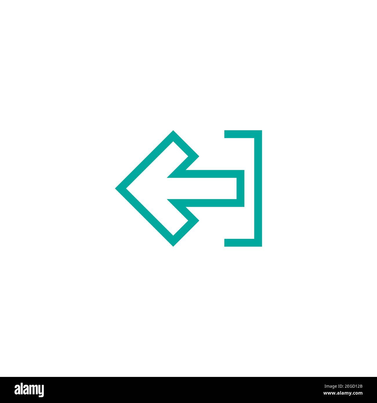 Exit or logout, log off icon. Isolated on white. blue left squared ... Exit or logout, log off icon. Isolated on white. blue left squared ...