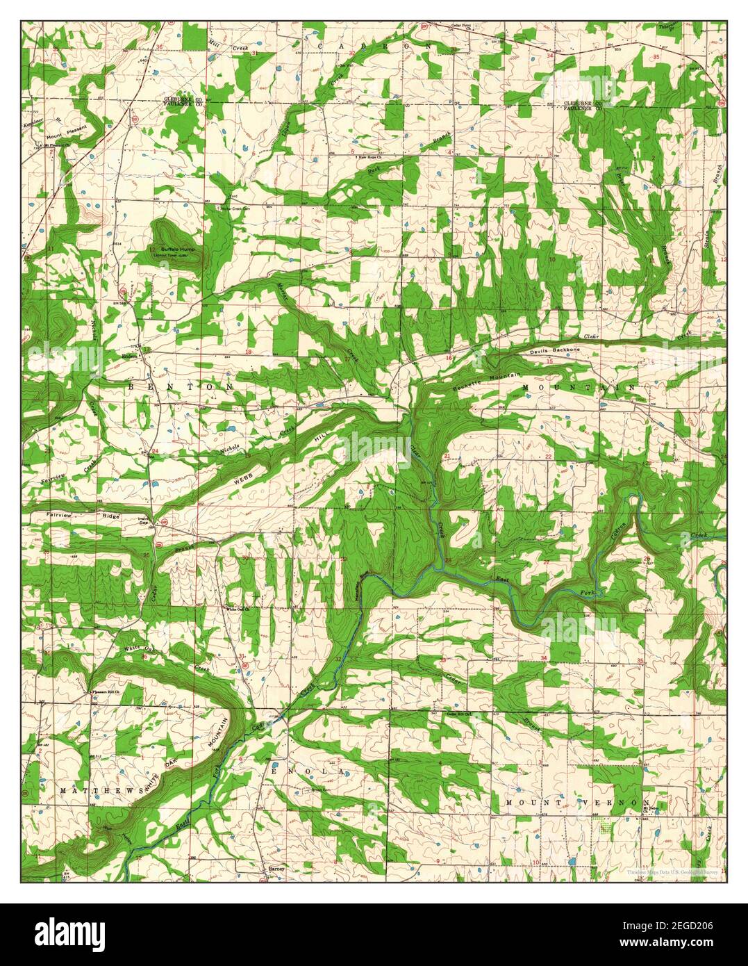 Barney, Arkansas, map 1963, 1:24000, United States of America by ...