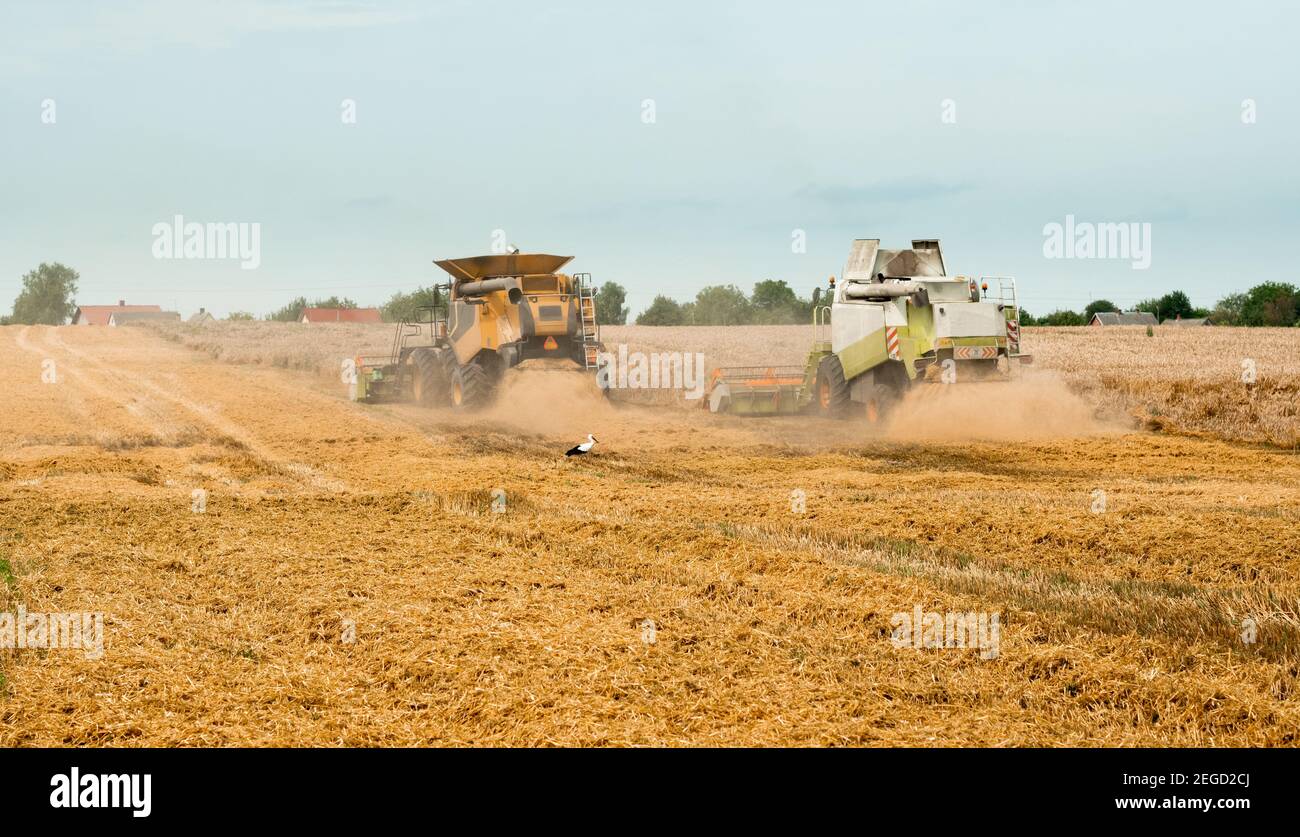 Modern harvesting machine wheat hi-res stock photography and images - Alamy