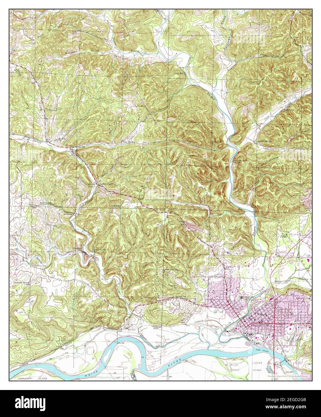 Batesville, Arkansas, map 1943, 1:24000, United States of America by ...