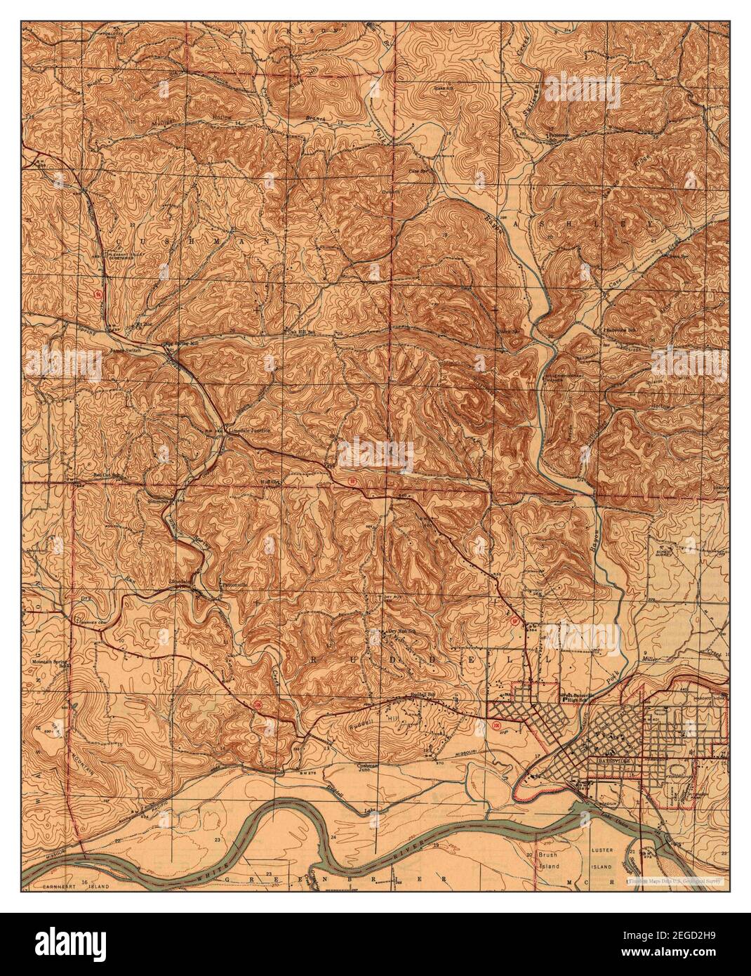 Batesville, Arkansas, map 1942, 1:31680, United States of America by ...