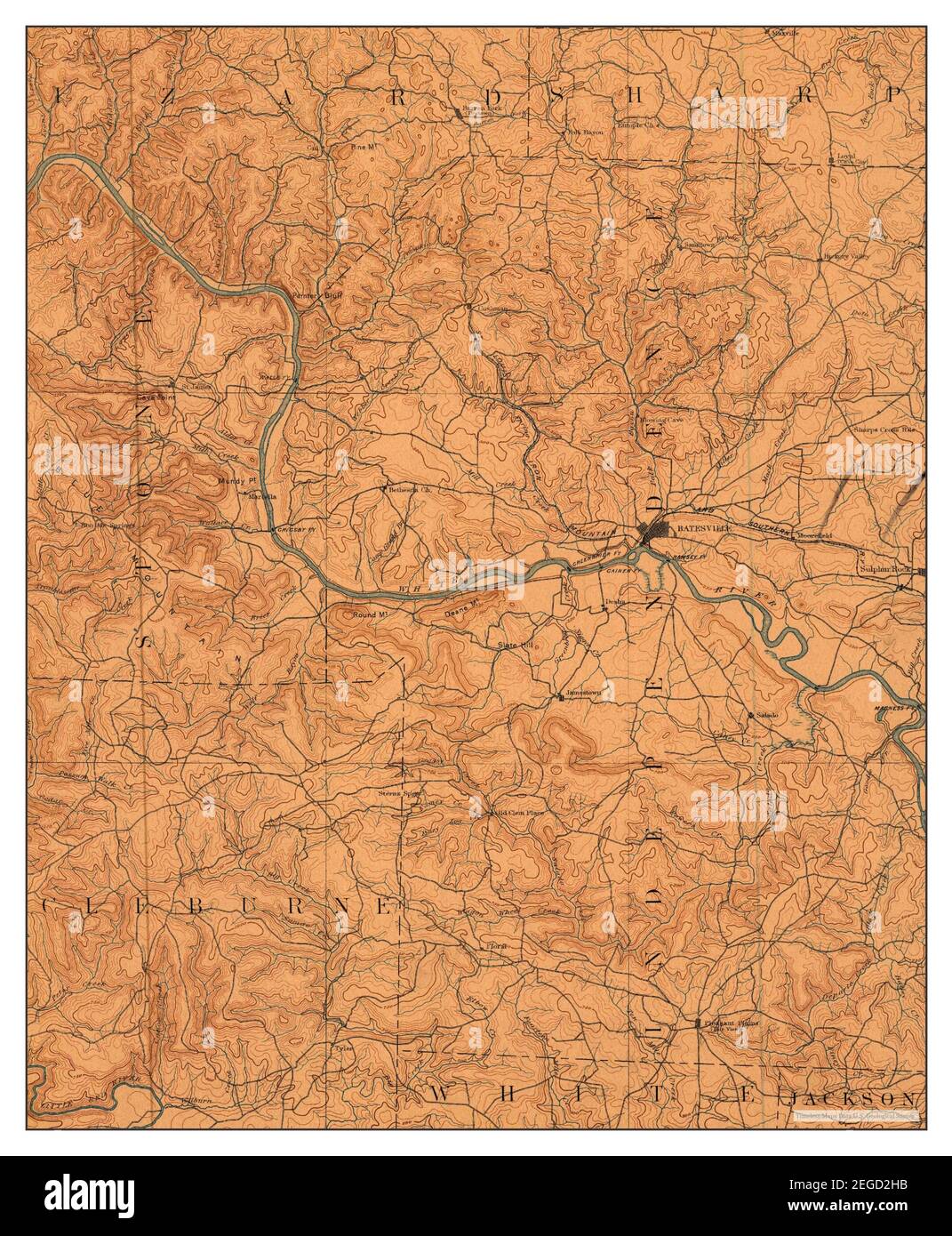 Batesville arkansas map hi-res stock photography and images - Alamy