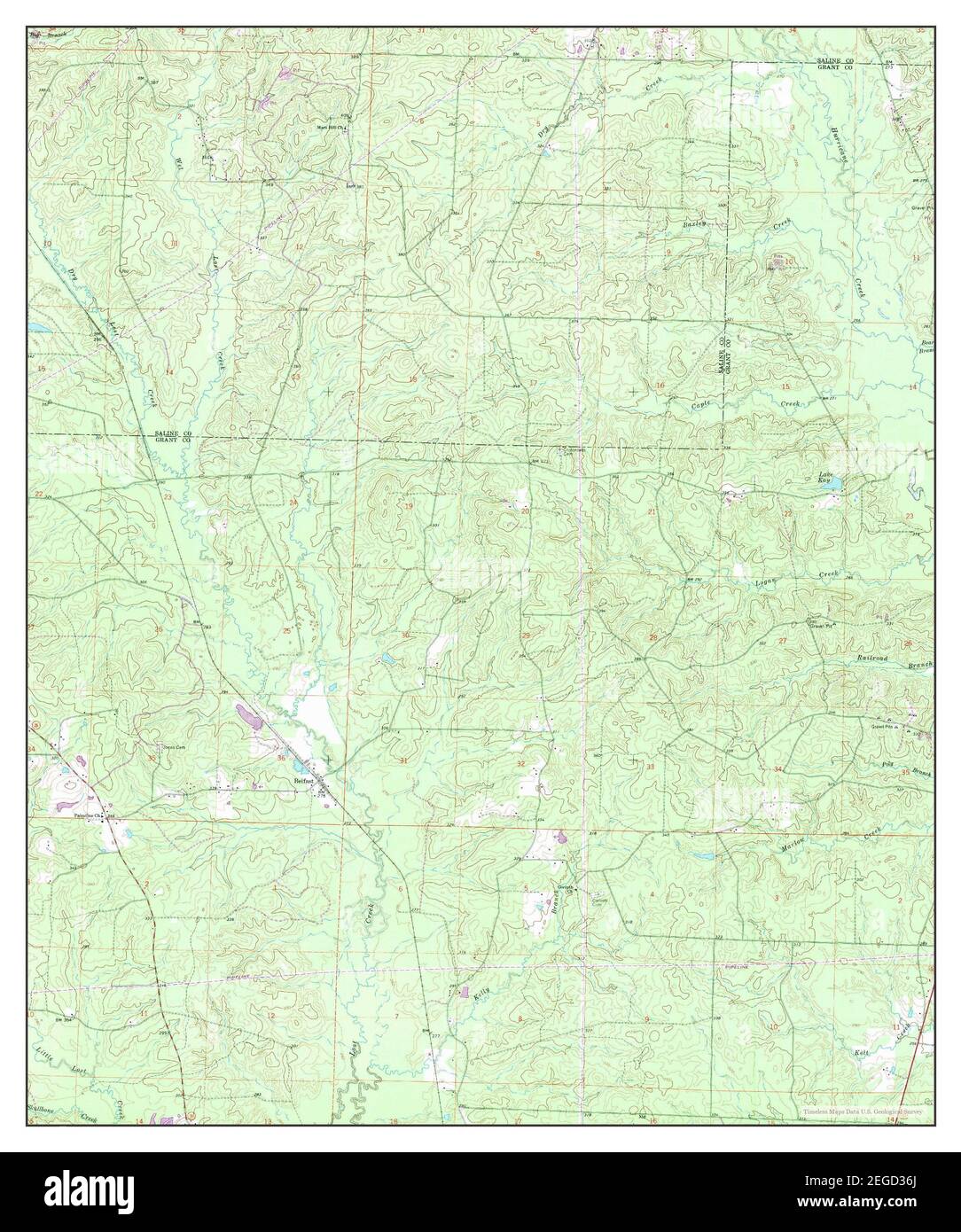 Belfast, Arkansas, map 1964, 1:24000, United States of America by ...