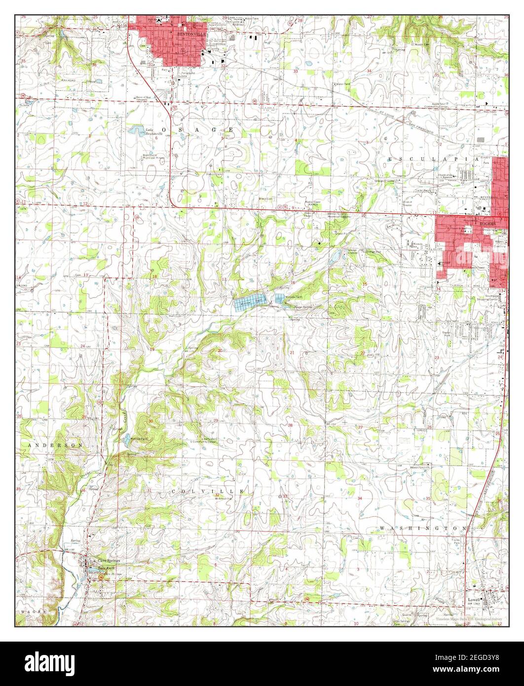 Bentonville arkansas map hi-res stock photography and images - Alamy