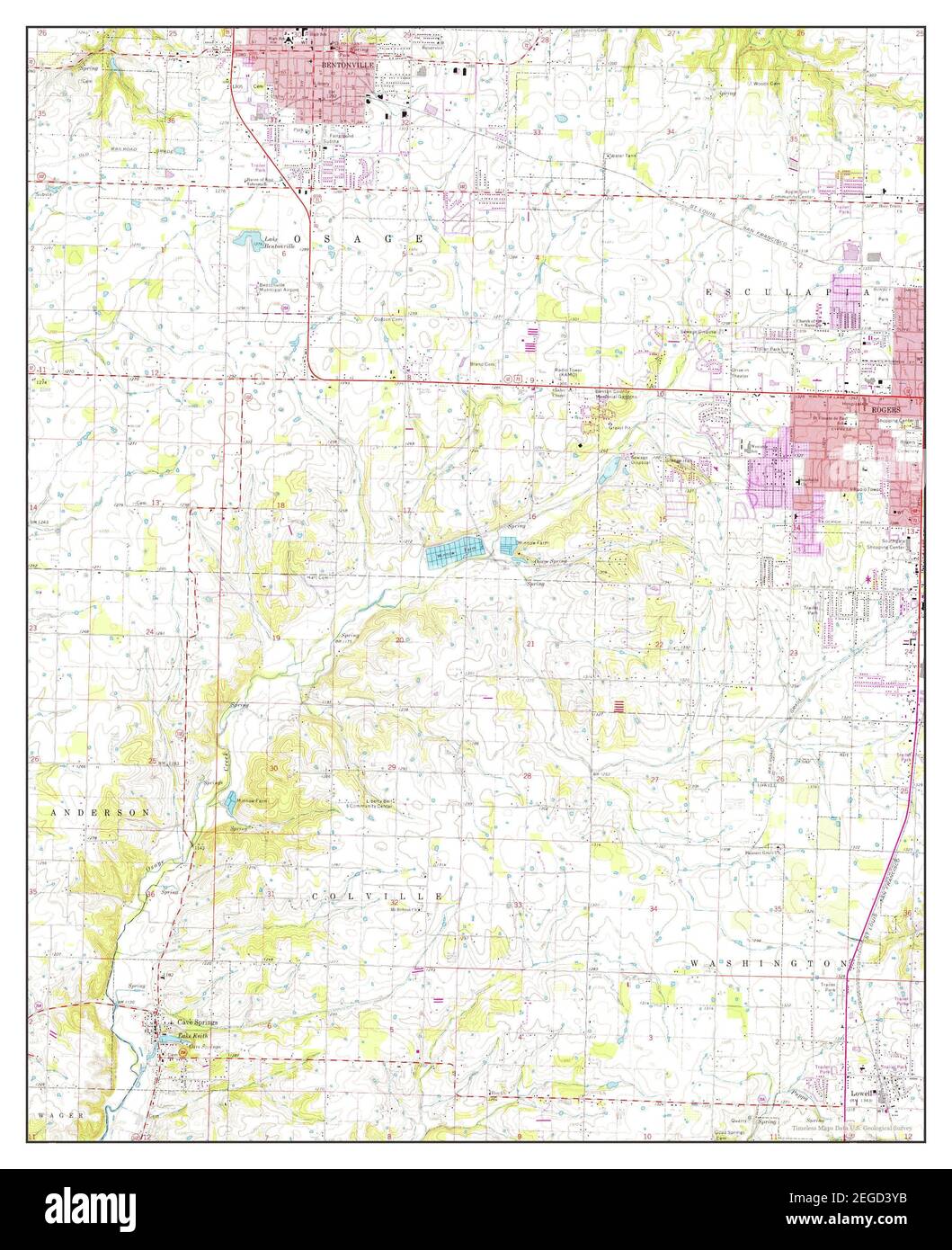 Bentonville arkansas map hi-res stock photography and images - Alamy