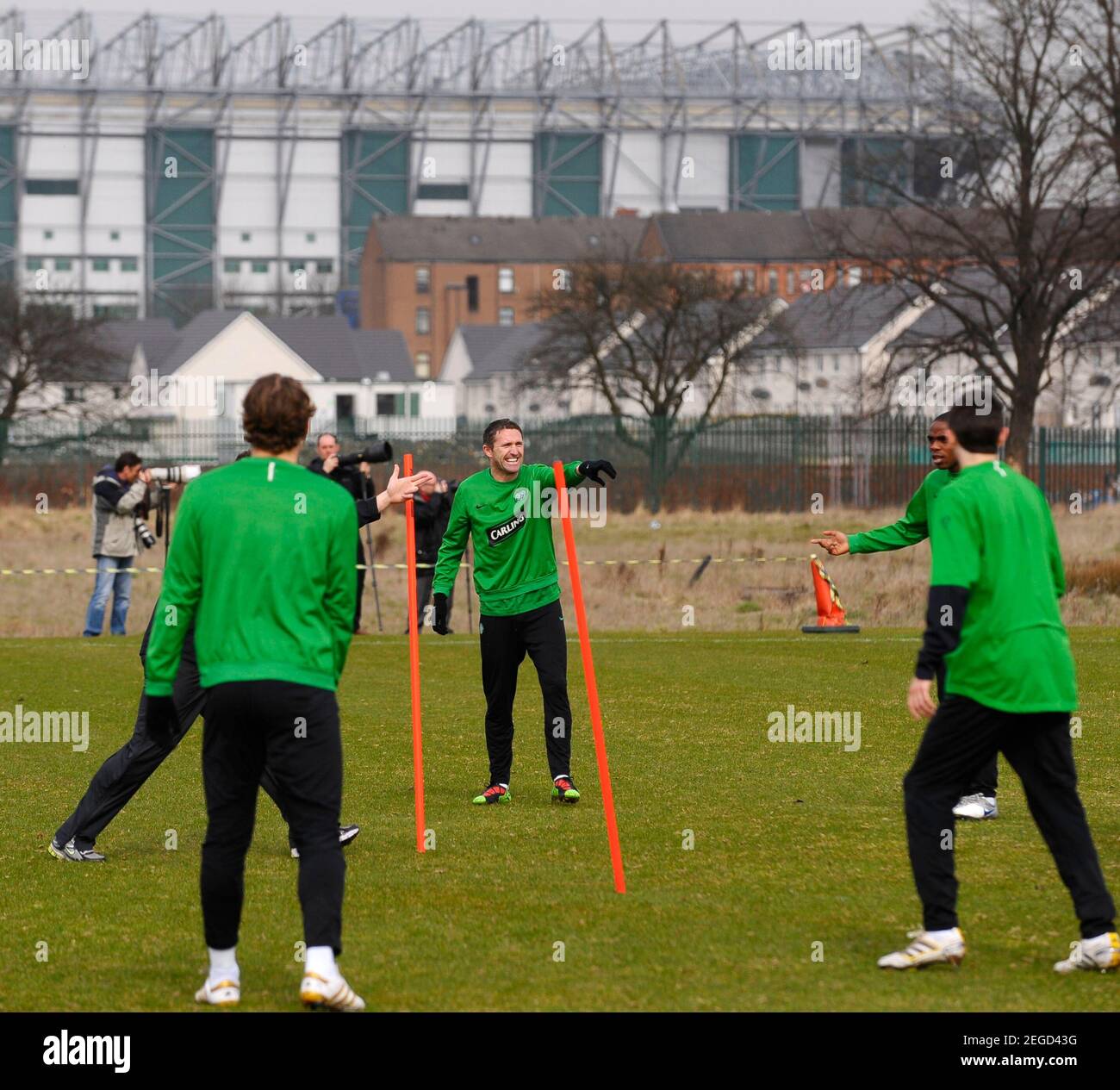 Celtic football training at barrowfield hi-res stock photography and ...