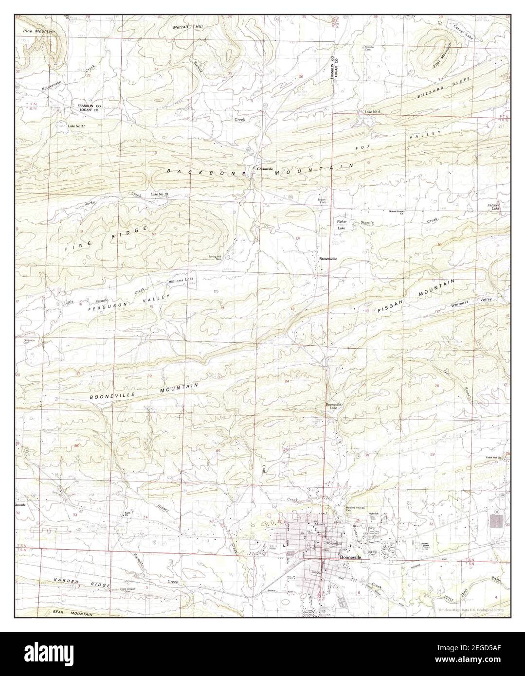 Map of booneville hi-res stock photography and images - Alamy