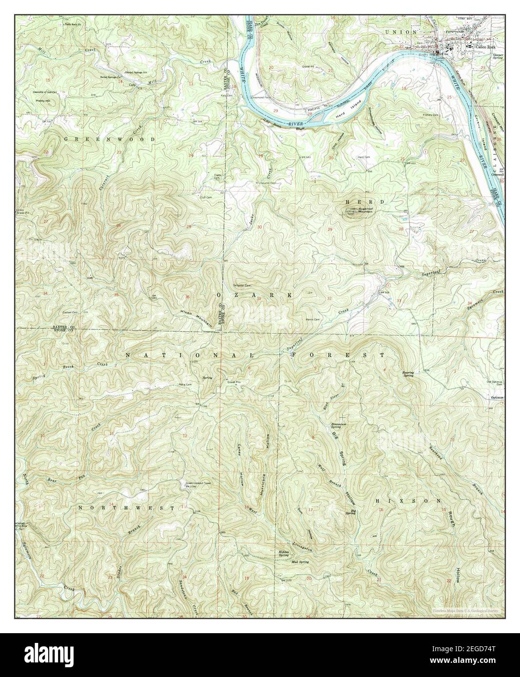Calico Rock, Arkansas, map 1964, 1:24000, United States of America by ...