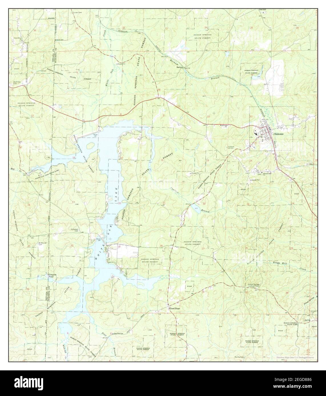 Chidester, Arkansas, map 1973, 1:24000, United States of America by ...