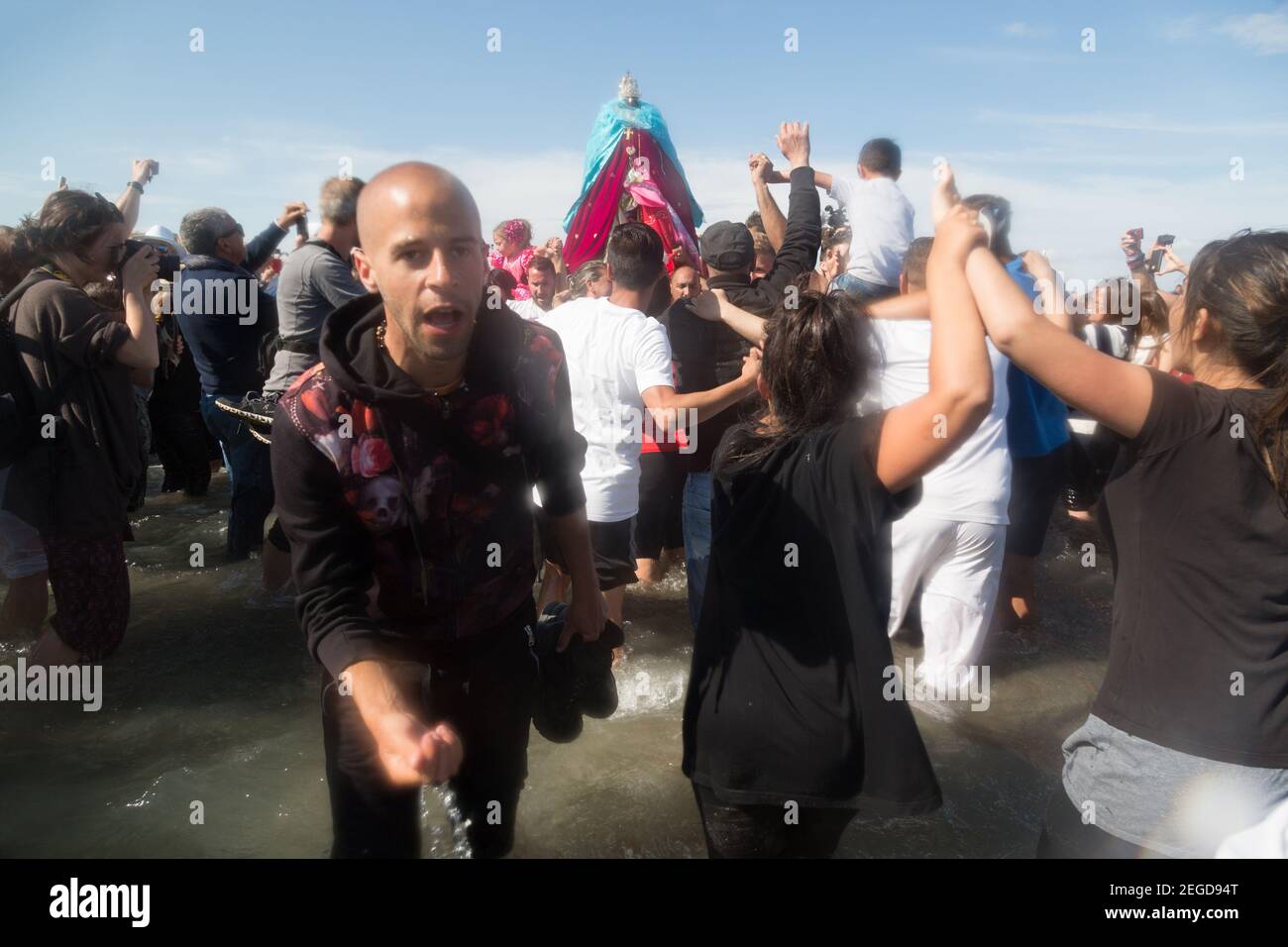France Saintes Maries De La Mer As the statue of the Gypsy Patron Saint ...