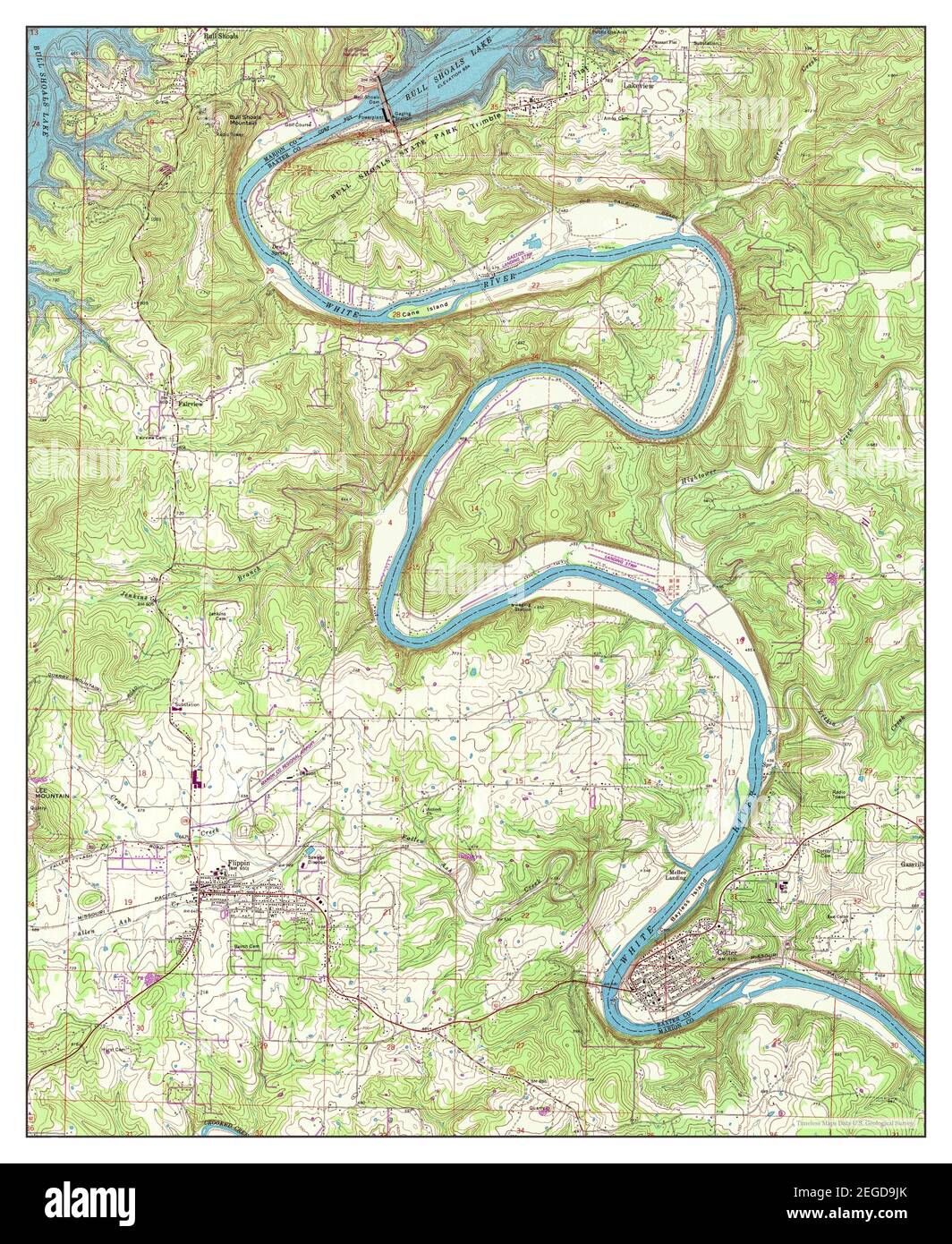 Cotter, Arkansas, map 1972, 1:24000, United States of America by ...