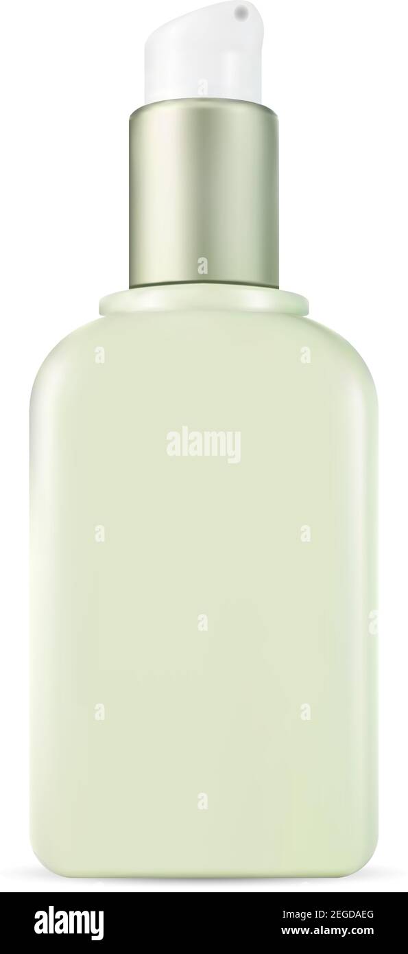 Body Lotion Dispenser Bottle. Plastic Pump Container. Package Mockup ...