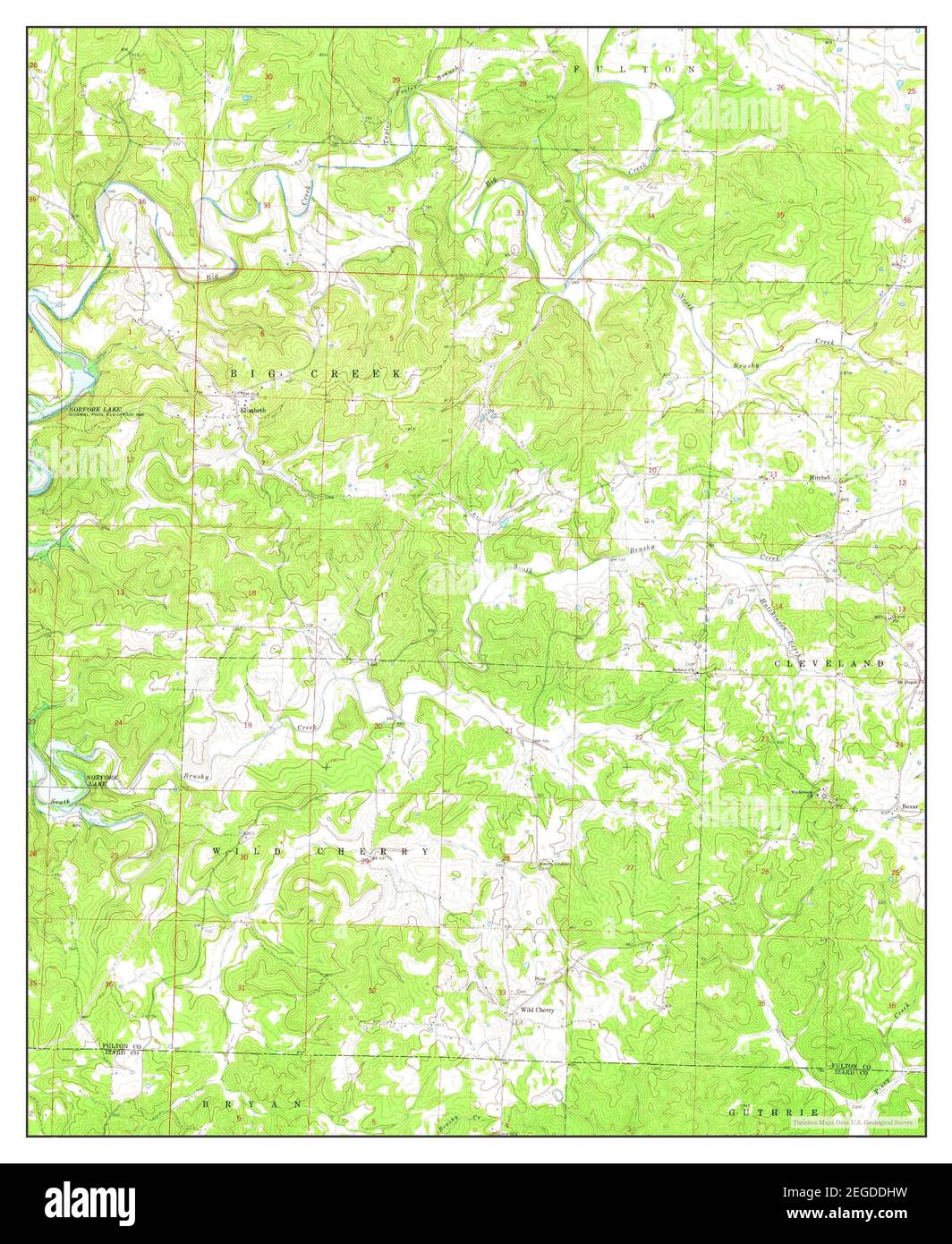 Elizabeth, Arkansas, map 1966, 1:24000, United States of America by ...