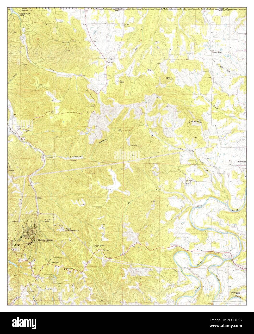 Eureka Springs, Arkansas, map 1972, 1:24000, United States of America ...