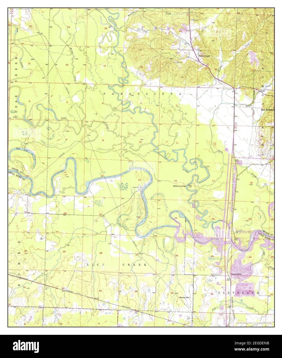 Falls Chapel, Arkansas, map 1950, 1:24000, United States of America by ...