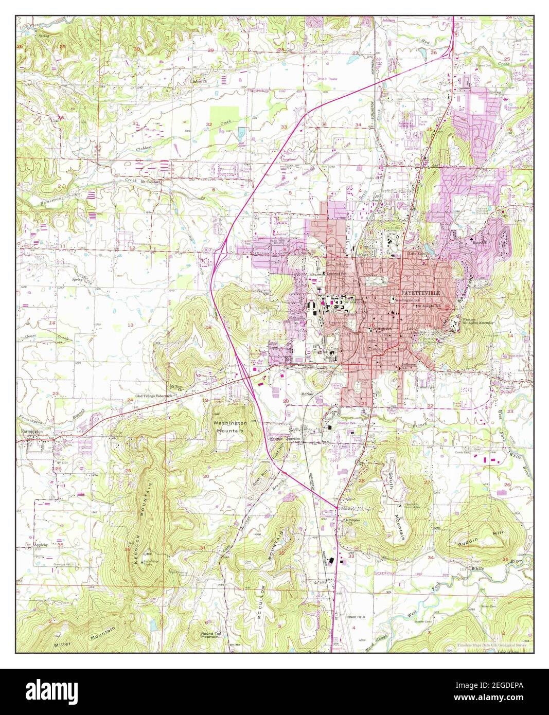 Fayetteville arkansas map hi-res stock photography and images - Alamy