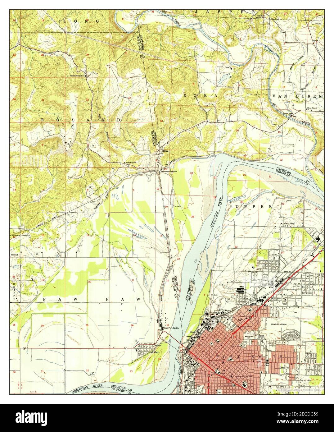 Map of fort smith Cut Out Stock Images & Pictures - Alamy