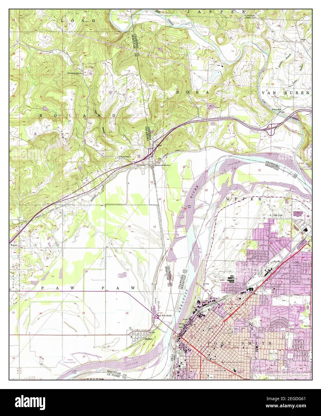 Map of fort smith Cut Out Stock Images & Pictures - Alamy