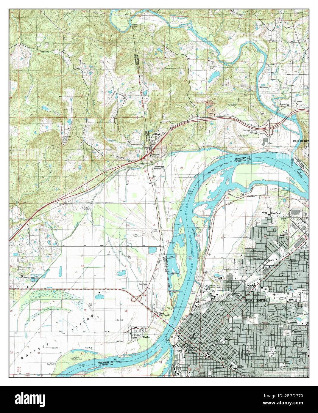 Map of fort smith Cut Out Stock Images & Pictures - Alamy
