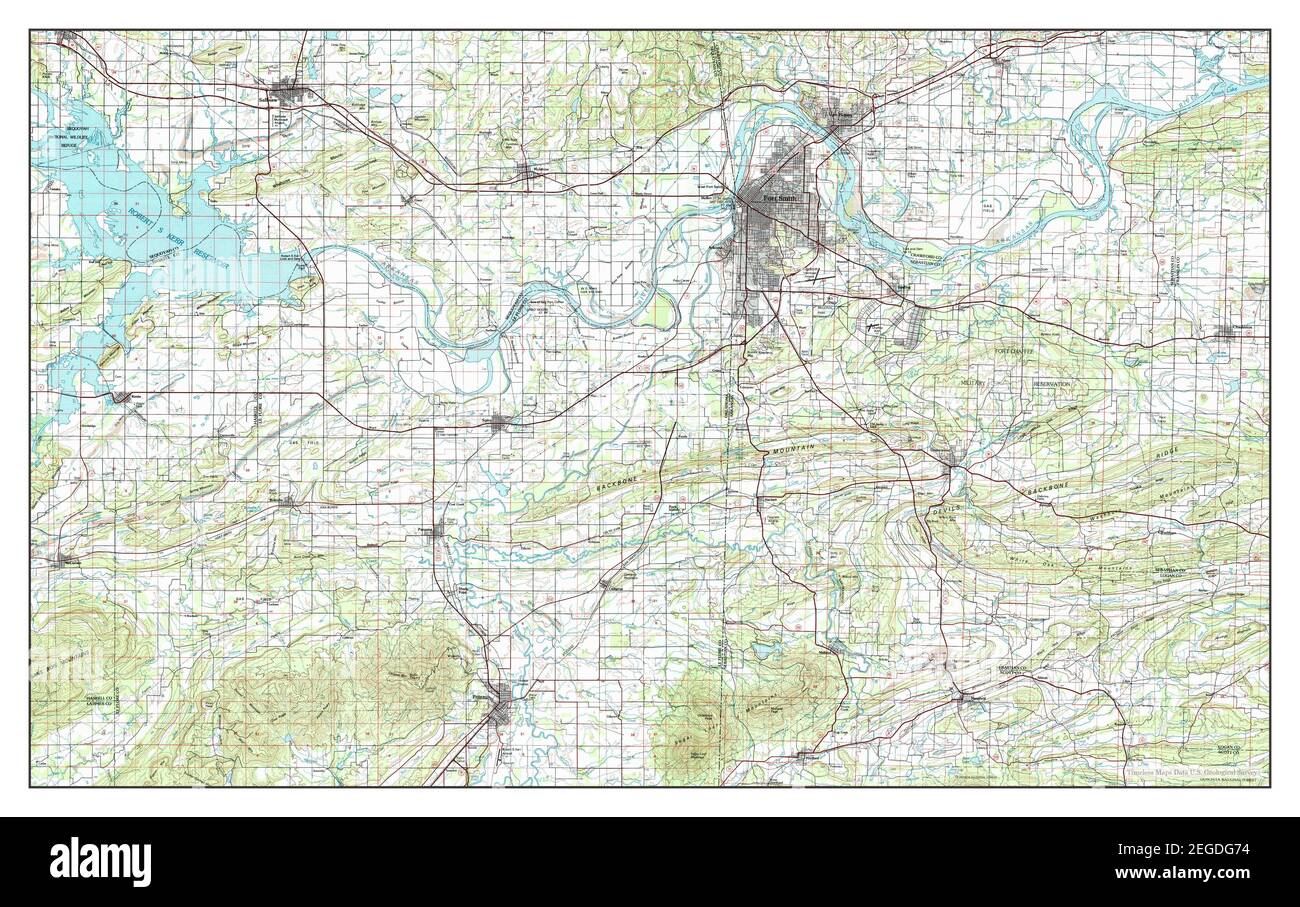 Map of fort smith Cut Out Stock Images & Pictures - Alamy