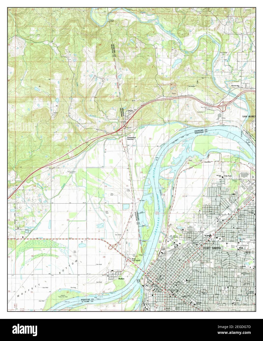 Map of fort smith Cut Out Stock Images & Pictures - Alamy