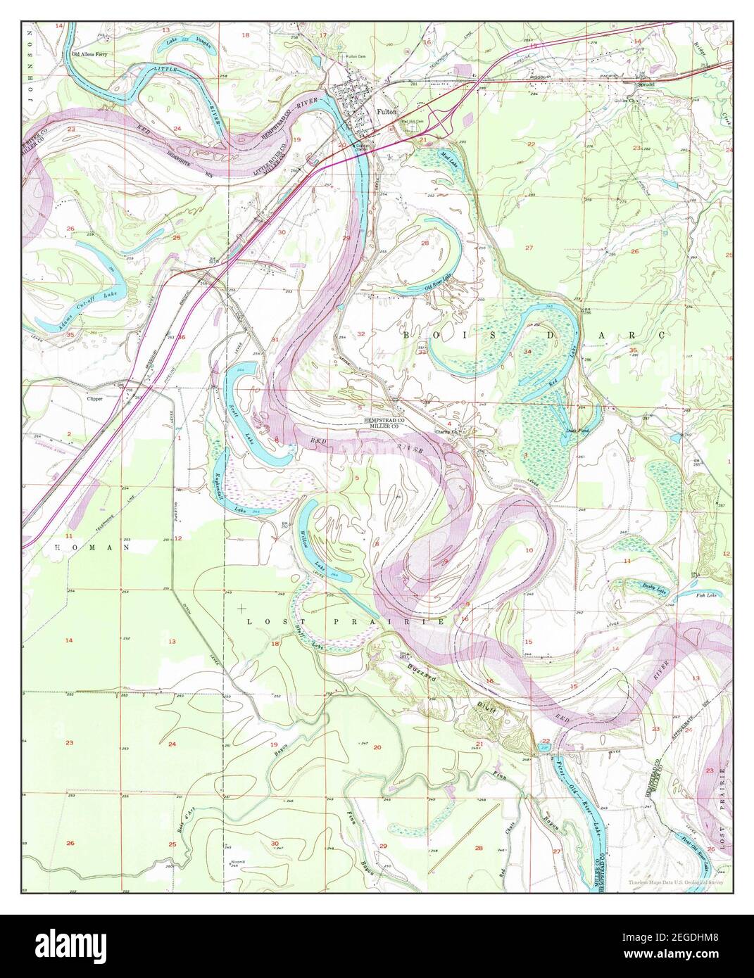 Fulton, Arkansas, map 1951, 1:24000, United States of America by ...
