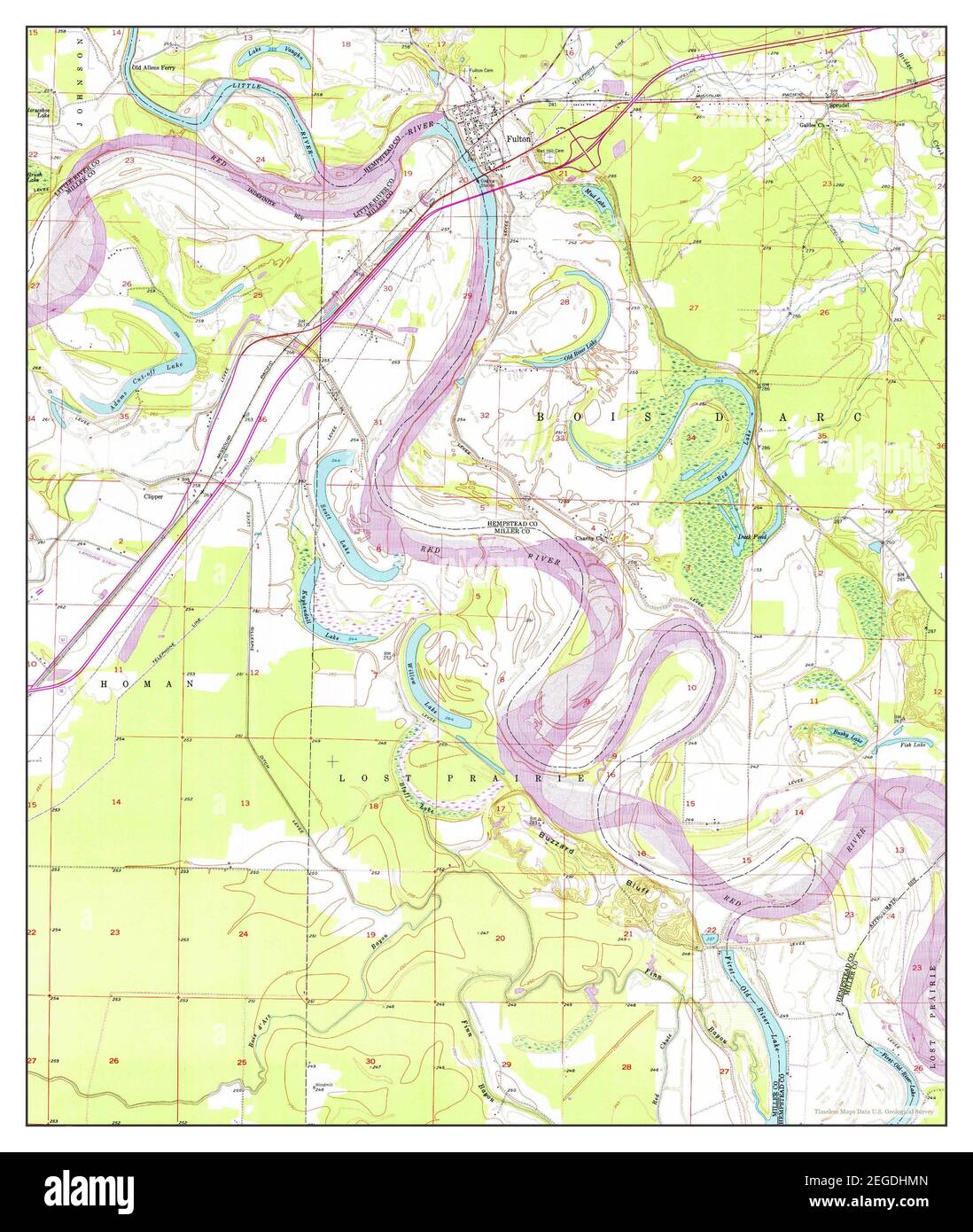 Fulton, Arkansas, map 1951, 1:24000, United States of America by ...