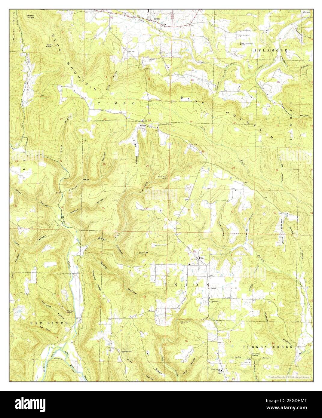 Fox, Arkansas, map 1969, 1:24000, United States of America by Timeless ...