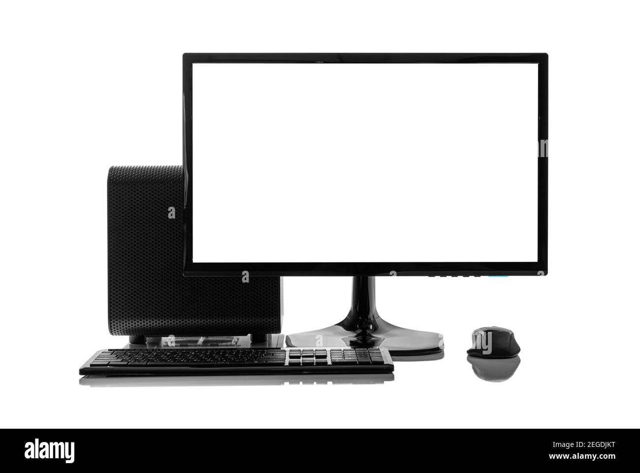 Desktop computer isolated on white background Stock Photo - Alamy