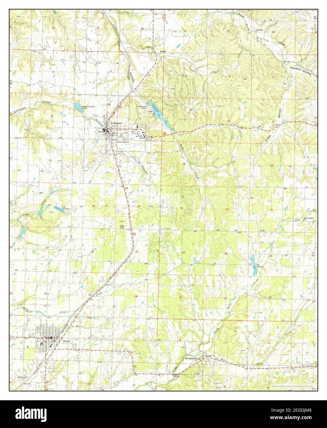 Gentry, Arkansas, map 1971, 1:24000, United States of America by ...