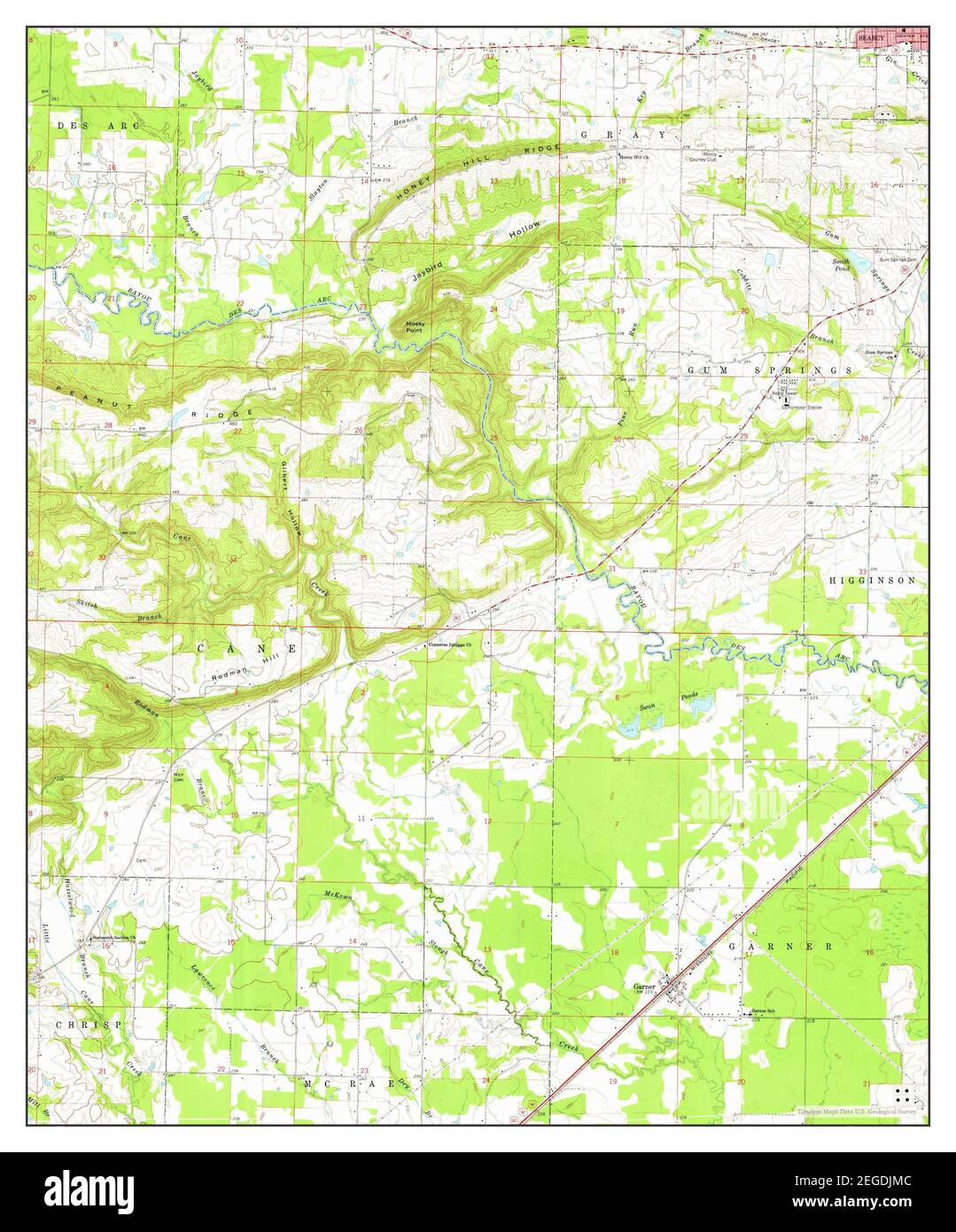 Garner, Arkansas, map 1963, 1:24000, United States of America by ...