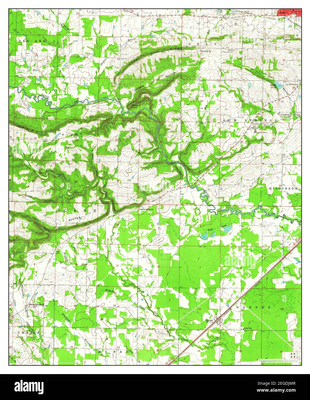 Garner, Arkansas, map 1963, 1:24000, United States of America by ...